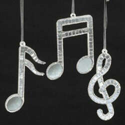 Silver Musical Note Ornament - Item 260135 | The Christmas Mouse