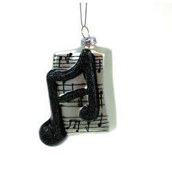 Silver Musical Note Ornament - Item 260135 | The Christmas Mouse