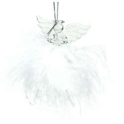 White With Silver Glitter Angel Wings Ornament - Item 106422 | The ...